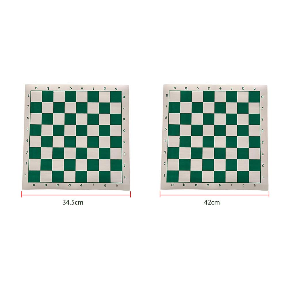 KASCLINO Tournament Chess Mat, PU Leather Tournament Roll Up Chess Board, Chess Rollable Chessboard, Lightweight & Non Slip, Chess Mat for Kids and Adults(Size:42cm)
