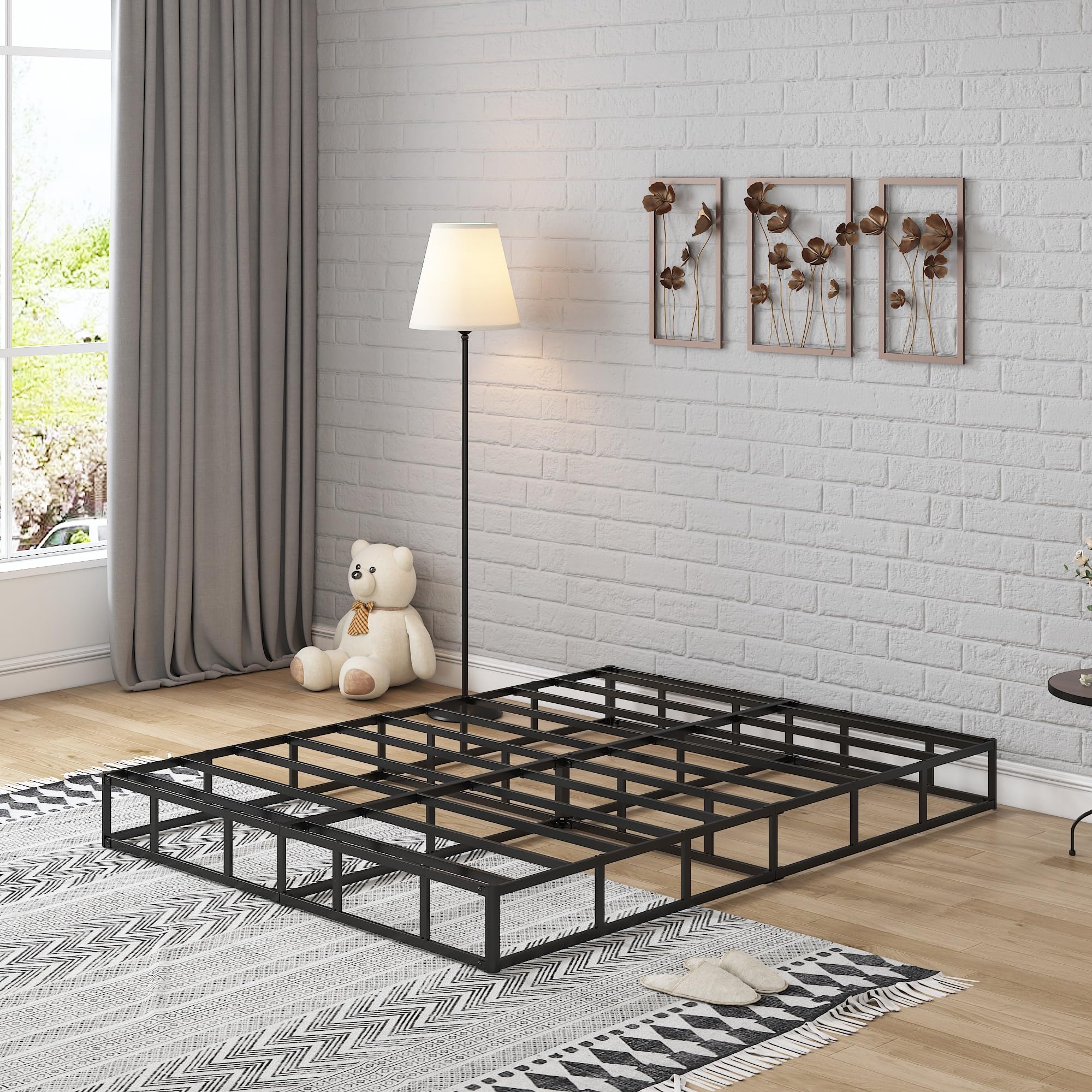 FMDMR Full Size Box Spring with Fabric Cover Set,7 Inch High Profile Full Box Spring with 3000lbs Max Weight Capacity, Durable Mattress Foundation Easy Assembly, Non-Slip, Noise Free