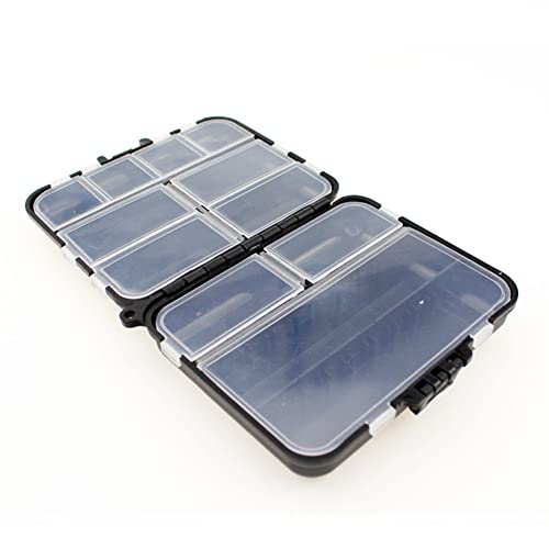 Awakingdemi Double Sided Folding Fishing Tackle Box Multi Slots Compartments Bait Lure Hook Fishing Accessories Storage Case Organizer