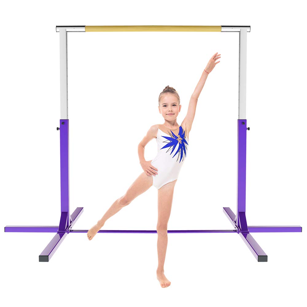 ALBAD Gymnastics Bar for Home, Gymnastic Training Bar, Expandable Junior Horizontal Kip Bar, Body Workout Bar, 3' to 5' Height Adjustable, 440 lbs Weight Capacity, Ideal for Indoors Practice