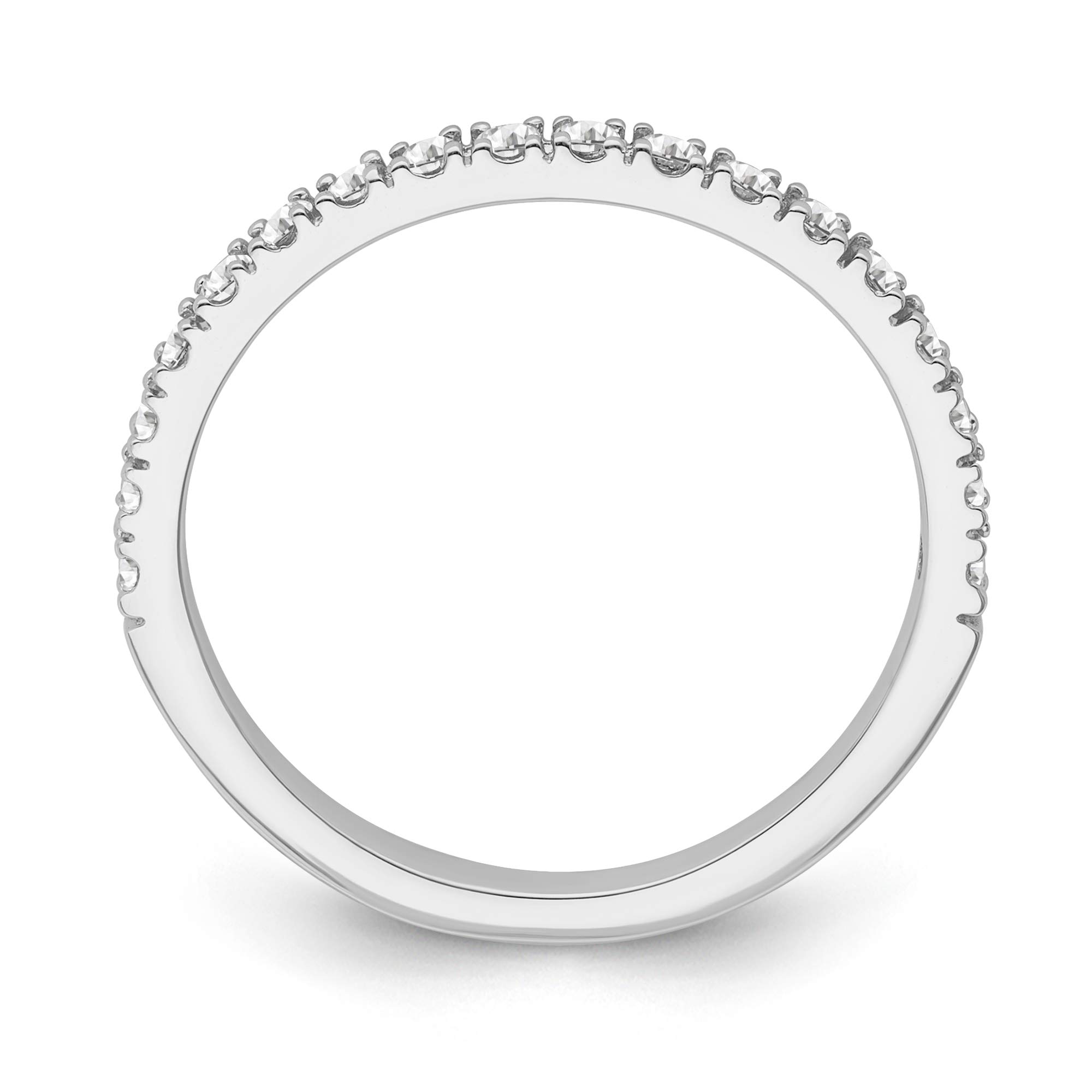 ARAIYA FINE JEWELRY 10K White Gold Diamond Band Ring (1/3 cttw, I-J Color, I2 Clarity), Size 8