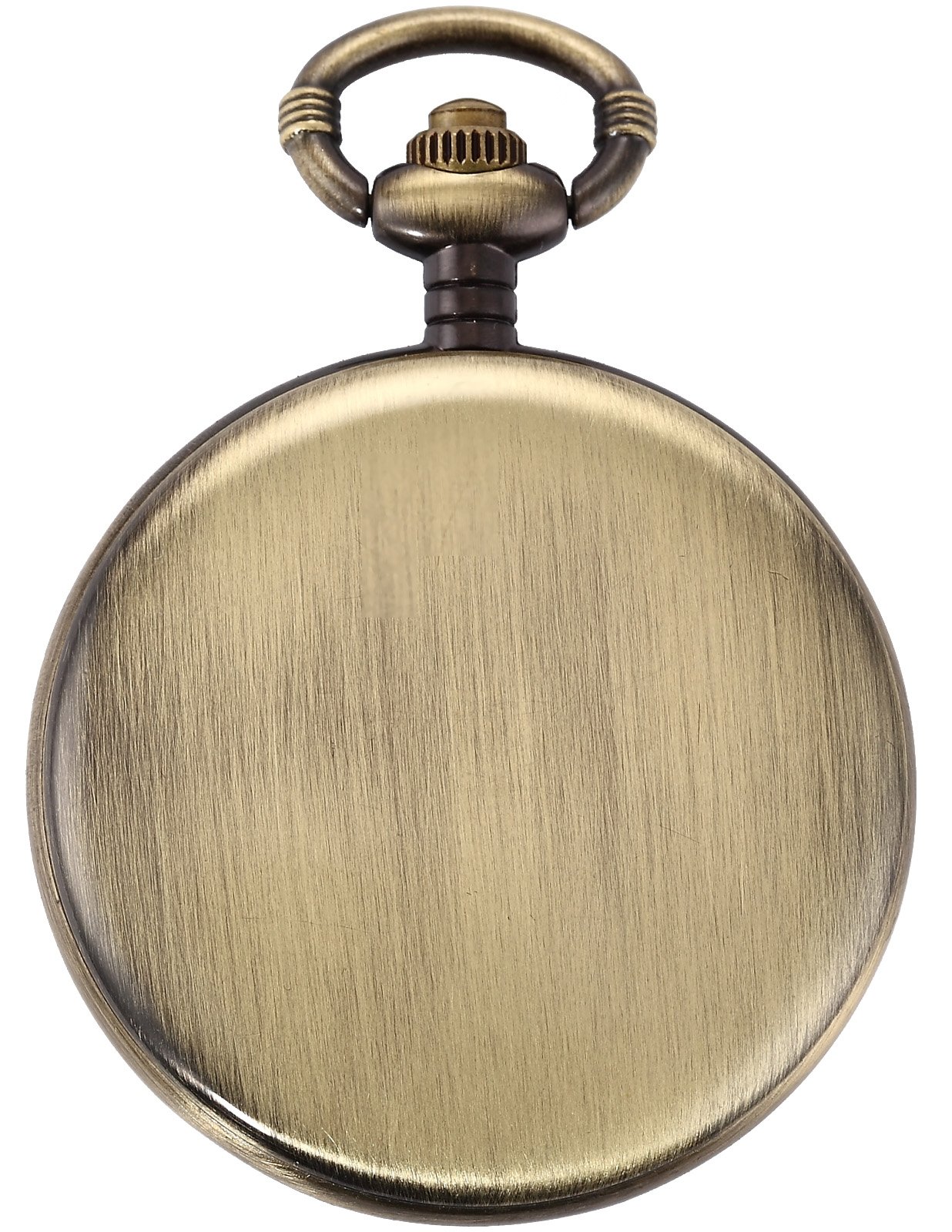 AMPM24 Skeleton Men's Steam Train Copper Dangle Quartz Pocket Watch WPK100