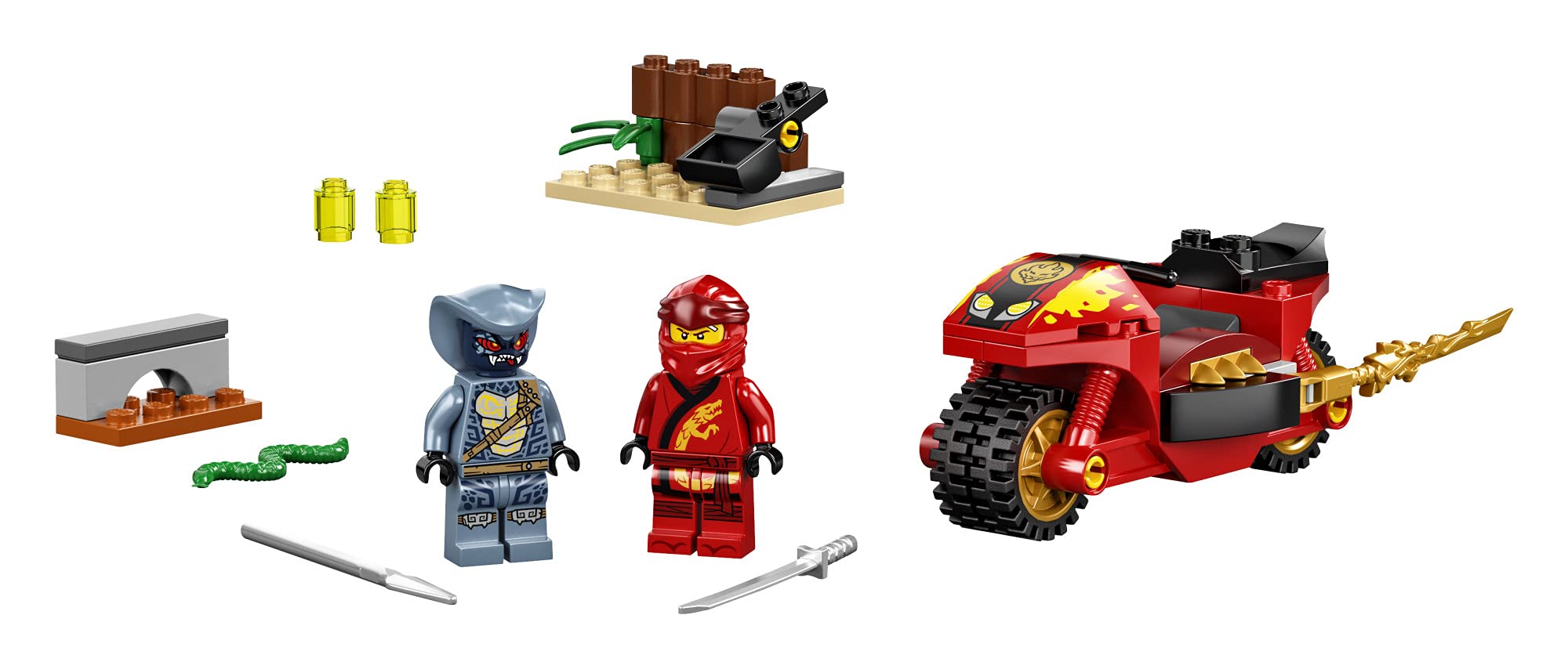 LEGO NINJAGO Legacy Kai’s Blade Cycle 71734 Ninja Motorcycle Playset Building Kit, Featuring NINJAGO Kai and a Snake; New 2021 (54 Pieces)