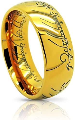 Atomic Jewelry Elvish *The One (Tungsten) Ring* 18k Gold Plating (15.5)