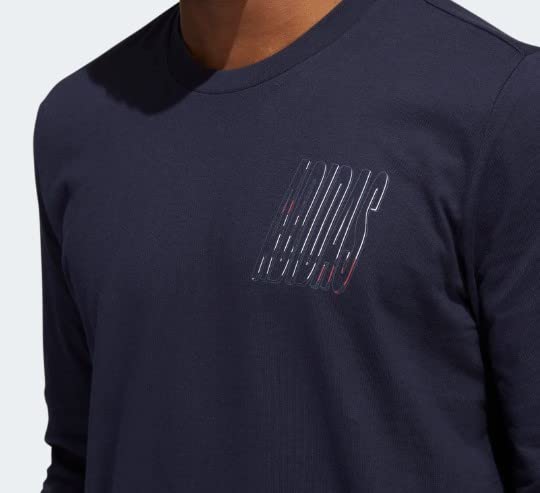 adidas Men's Sportswear Dynamic Sport Graphic Long Sleeve TEE Legend Ink Size M
