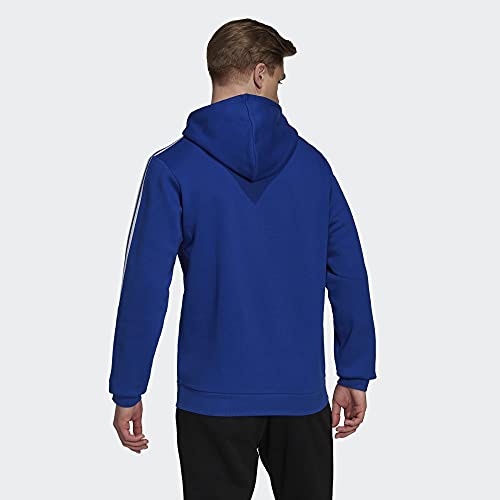 adidas Men's Standard 3-Stripes Fleece Hooded Sweatshirt, Team Royal Blue/White, 4X-Large