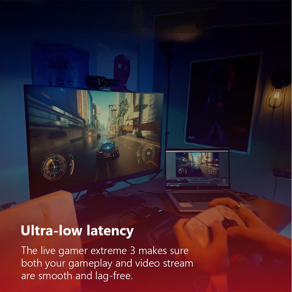 AVerMedia HDMI Capture Card - Gaming, Video Streaming, 4K Capture Card for PS5, Xbox Series X/S, Xbox One, PS4, Nintendo Switch, Windows 11 / Mac Os12, HDR & VRR Support - GC551G2 Live Gamer Extreme 3