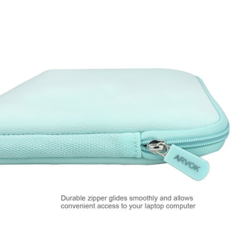 Arvok 17-17.3 Inch Laptop Sleeve Multi-Color Size Choices Case/Water-Resistant Neoprene Notebook Computer Pocket Tablet Briefcase Carrying Bag/Pouch Skin Cover for HP/Dell/Lenovo/Asus/Acer Light Green
