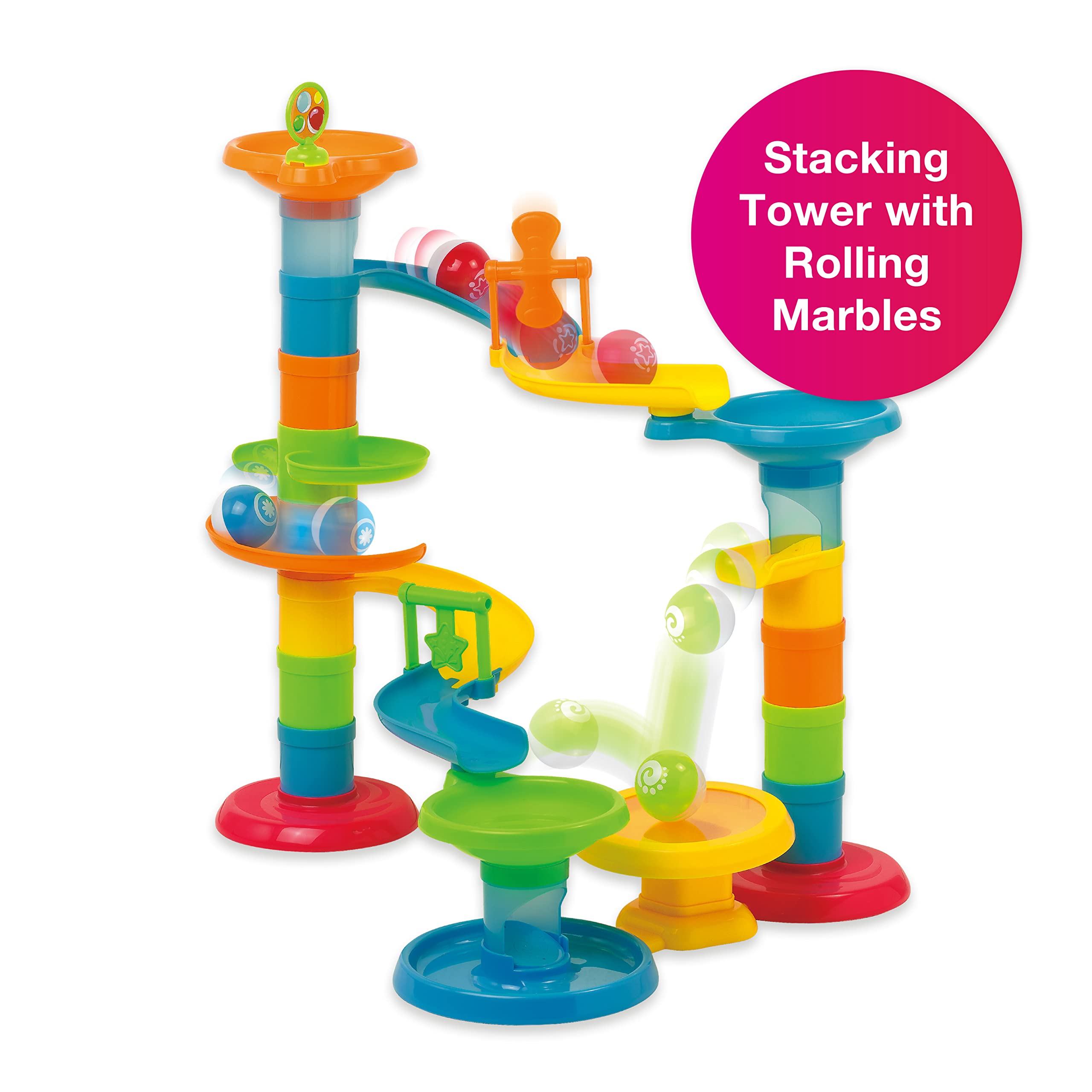Edushape Bounce A Marble Racetracks, 30Piece Set (809801)