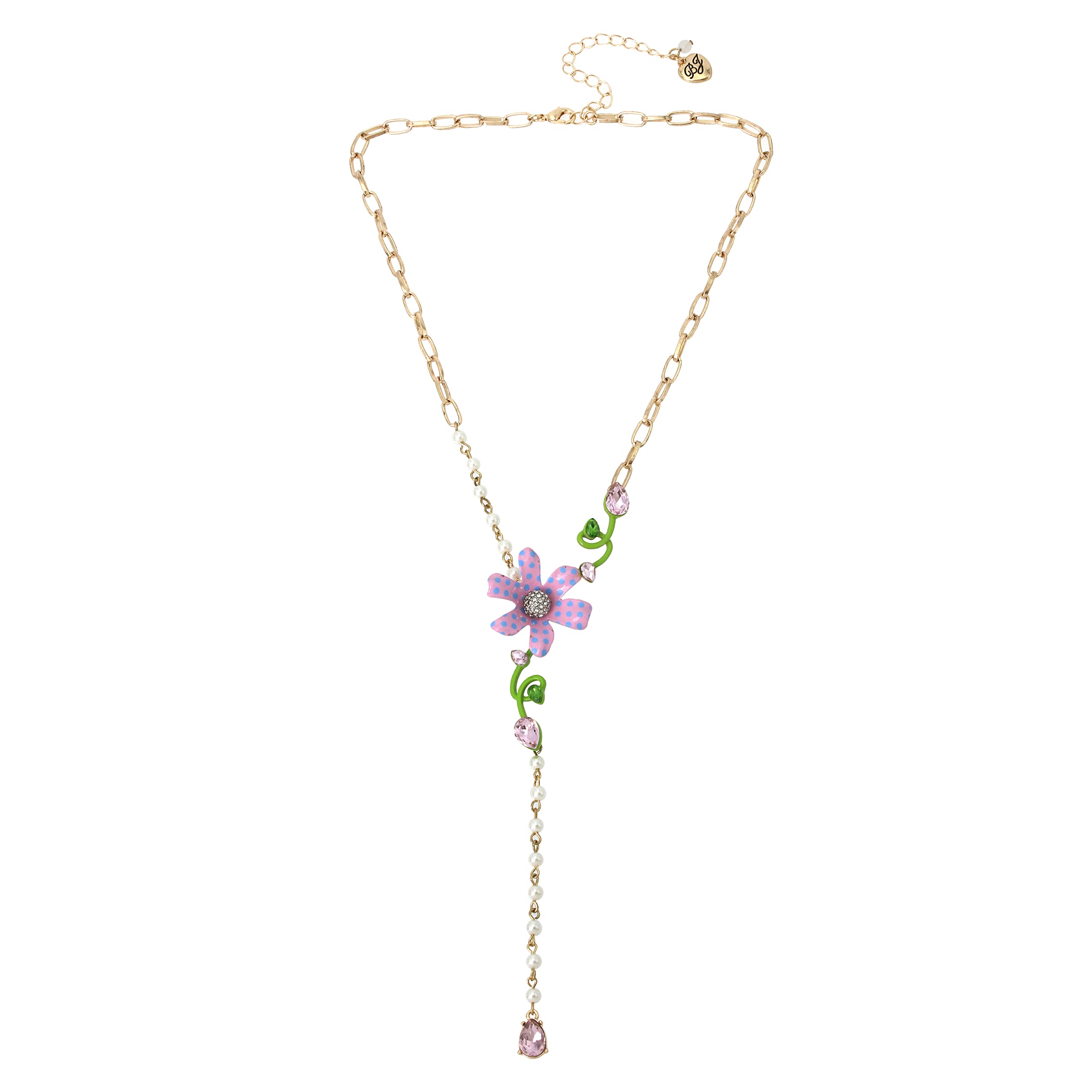 Betsey Johnson Flower Y-Necklace