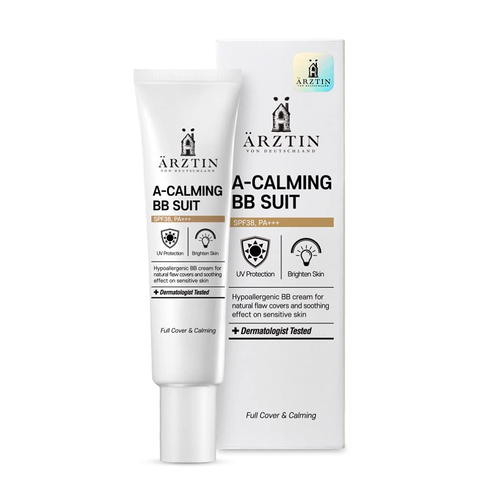 ARZTIN A-calming BB suit SPF38, PA+++, Healthy, Shiny Skintone, Skinprotection, Moisturizing BB cream, Brightening, anti-aging, Propolis, Pearl extract