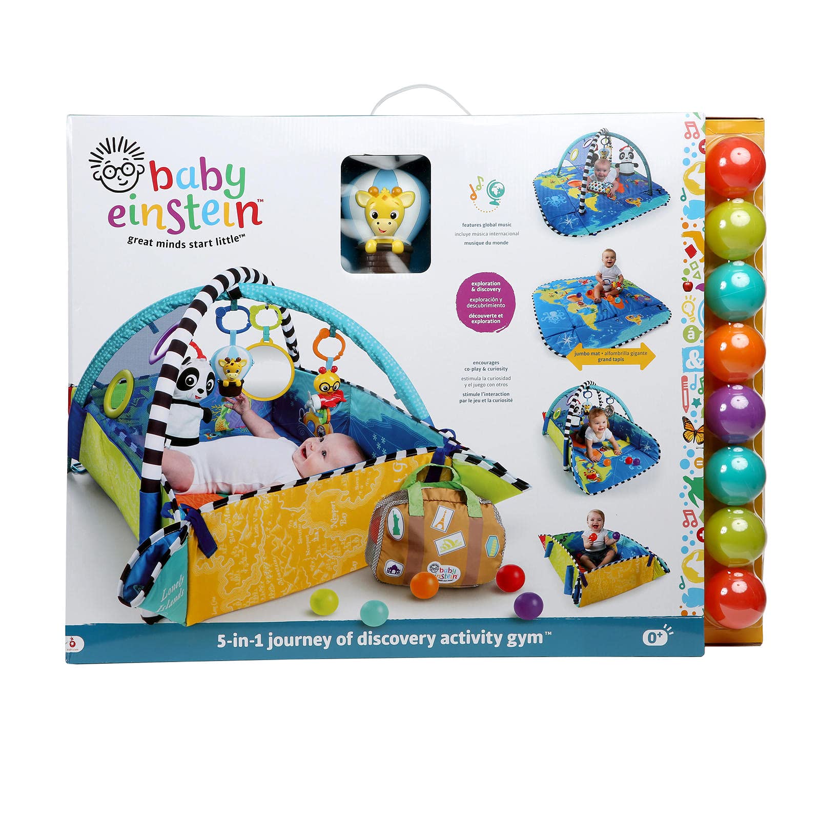 Baby Einstein 5-in-1 Journey of Discovery Activity Gym and Play Mat, Ages Newborn Plus , 47x40x18 Inch (Pack of 1)
