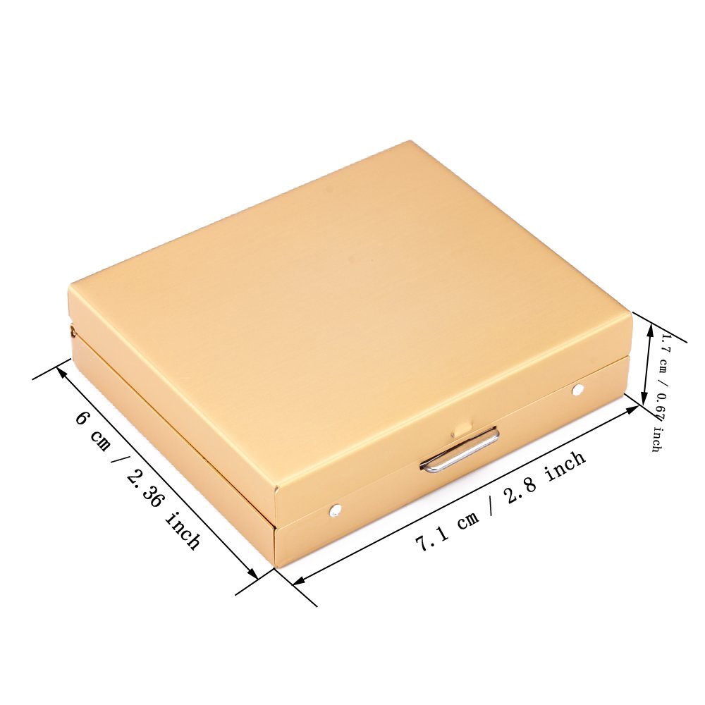 eoocvt 5 in 1 Precision Aluminum Alloy Solid Metal Dices Poker Party Game Toy Portable Dice Man Boyfriend Gift (Gold Square)