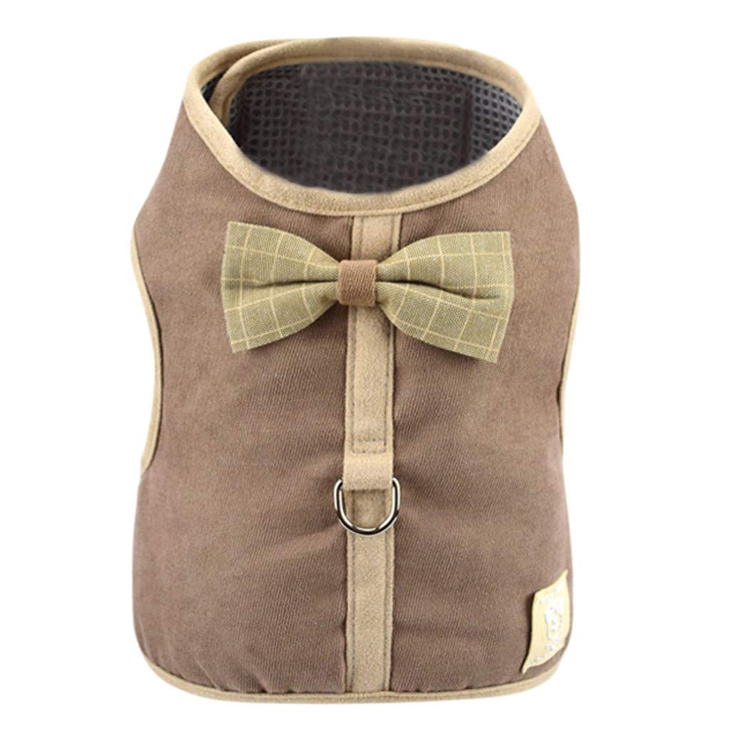 Dog and Cat Universal Harness with Leash Set,YuhooSUN Pet Puppy Corduroy Mesh Vest Leash Chest Straps Belt Adjustabl