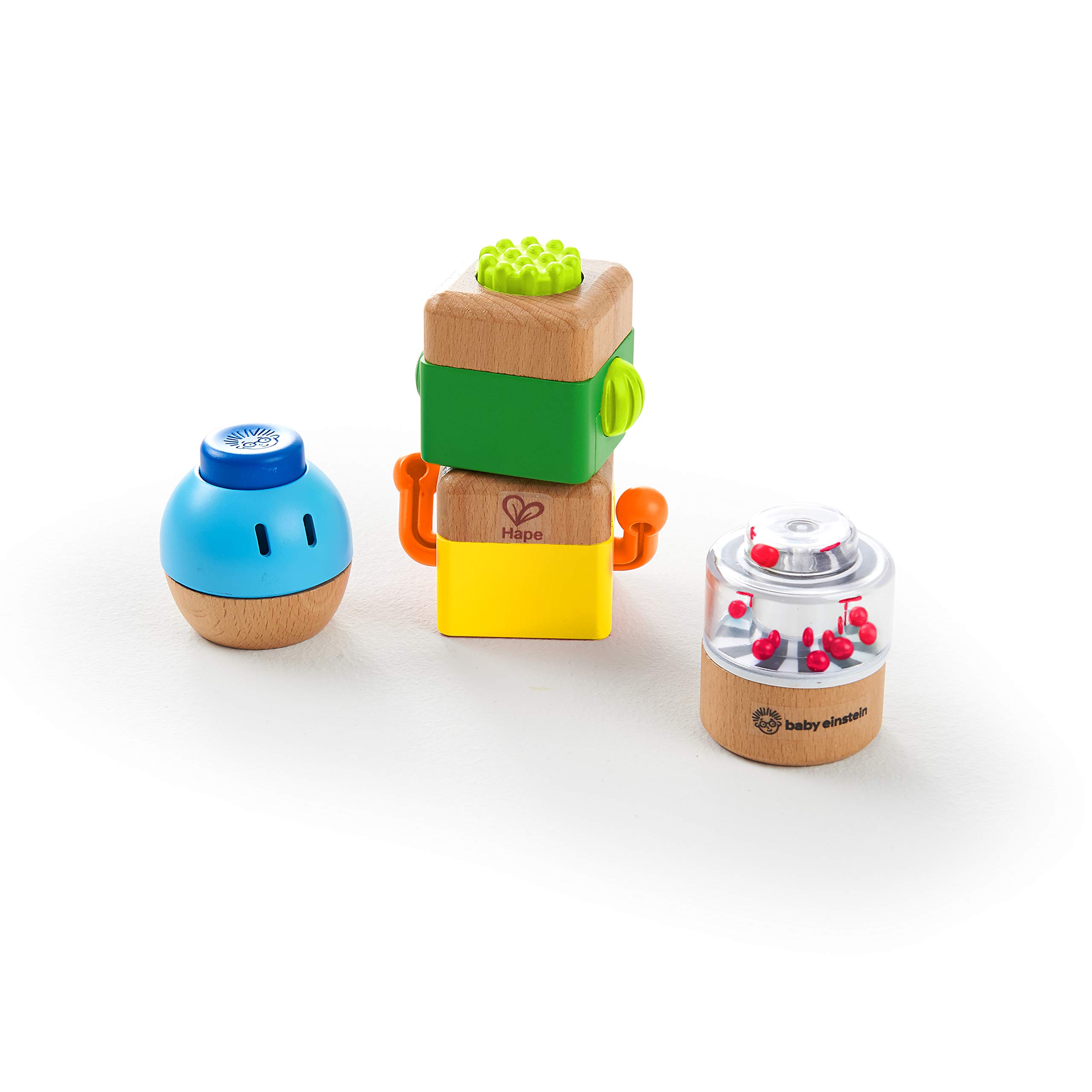 Baby Einstein Four Fundamentals Wooden Sensory Set, 3 Months +