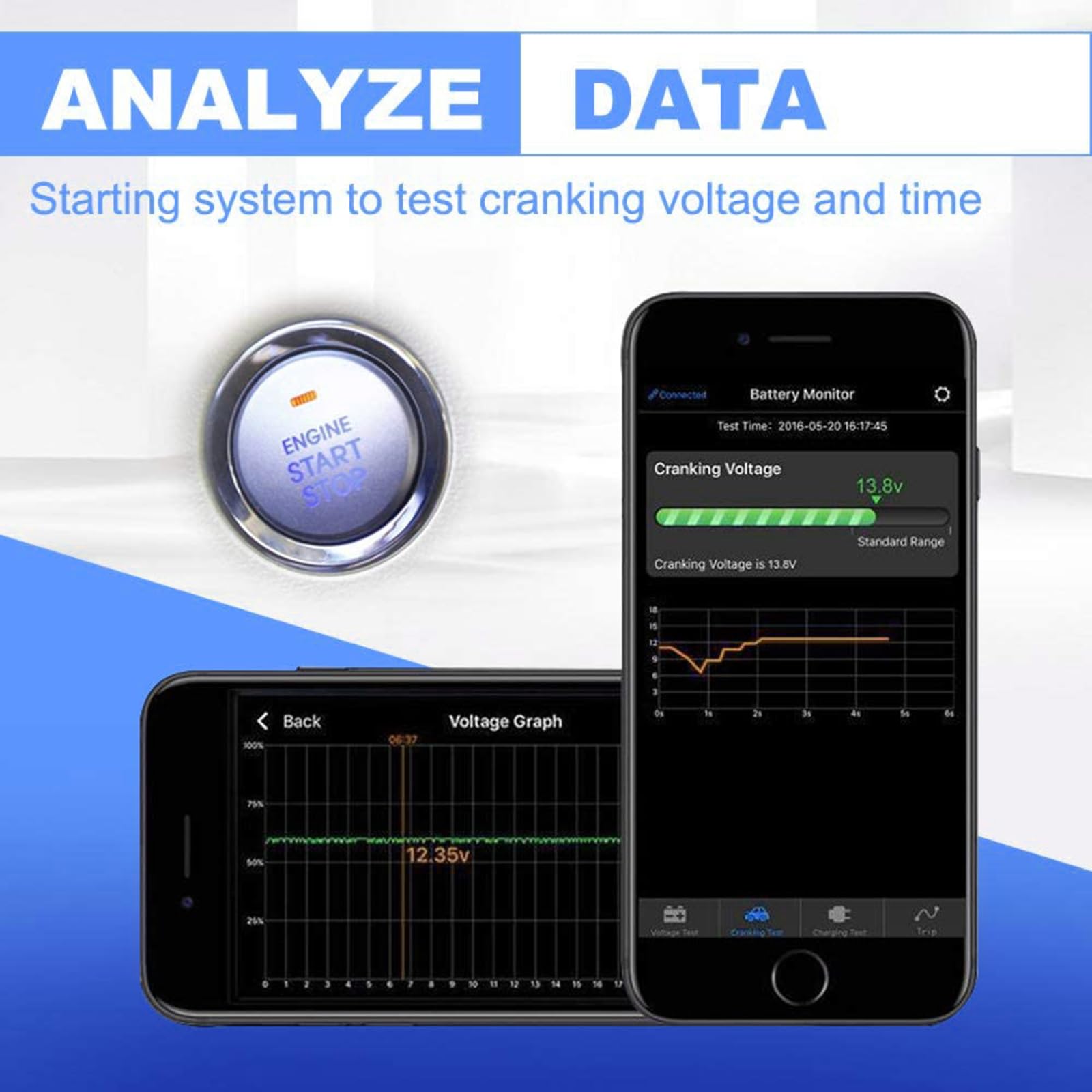 Auto Battery Monitor BM2 Bluetooth 4.0 12V Device Car Battery Tester