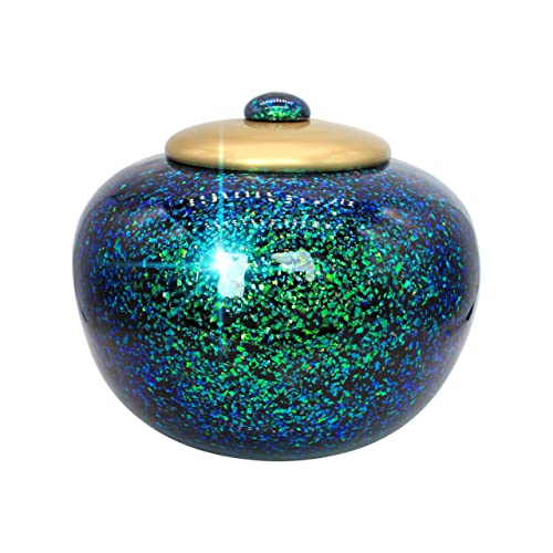Atlantis Cremation Urns for Human Ashes Adult Male for Home Cremation Urns for Adult Male Medium Urns for Dad and Decorative Urns for Men Adult Green Urns for Ashes