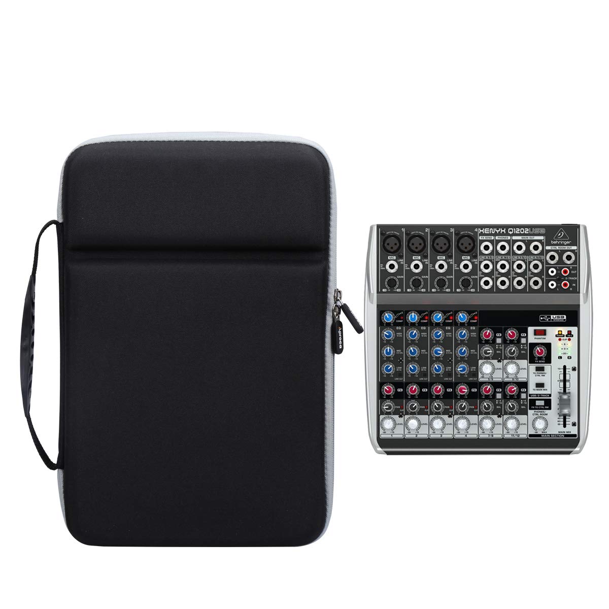 Aproca Hard Storage Travel Case, for Behringer Xenyx 1202 Premium 12-Input 2-Bus Mixer