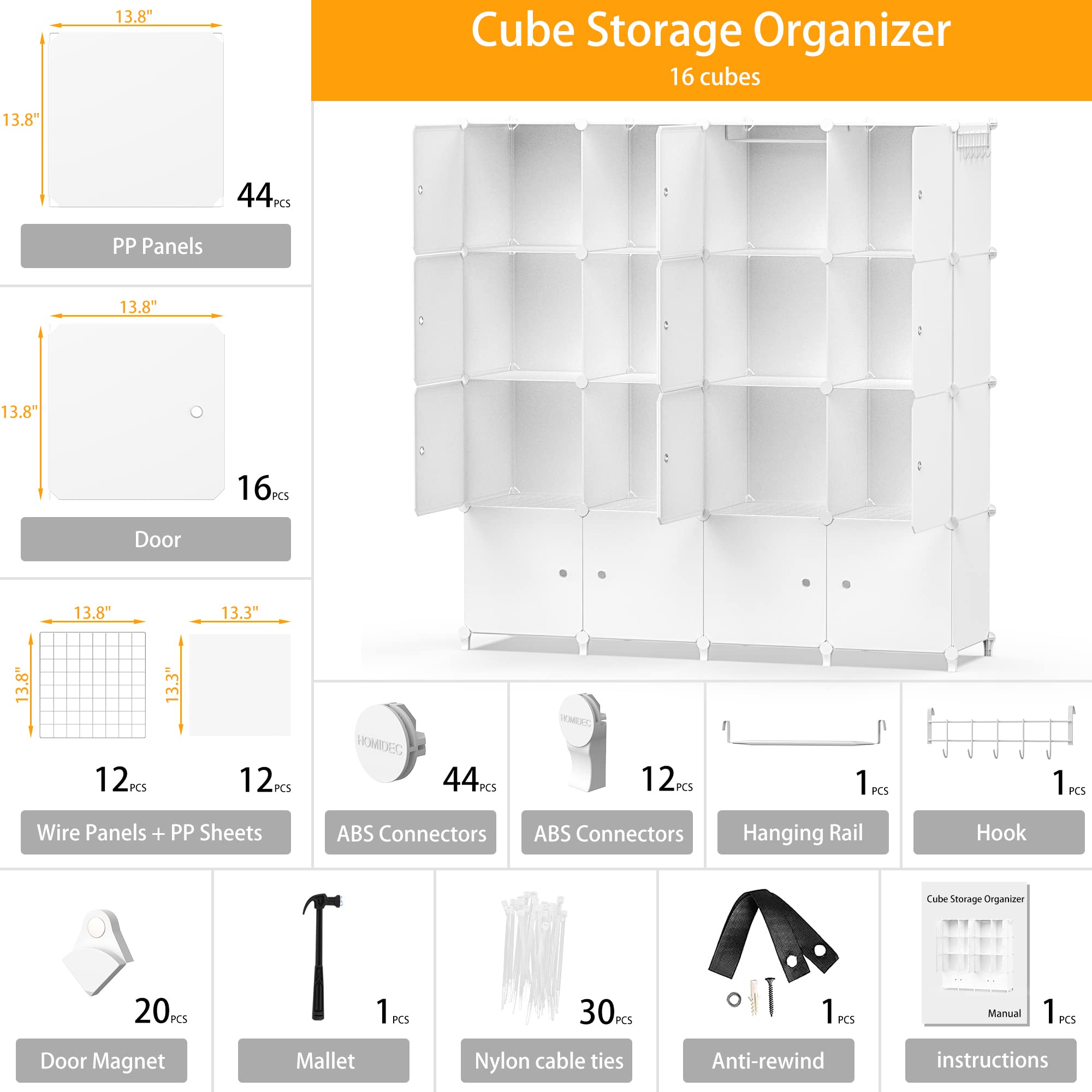 HOMIDEC Cube Storage Organizer