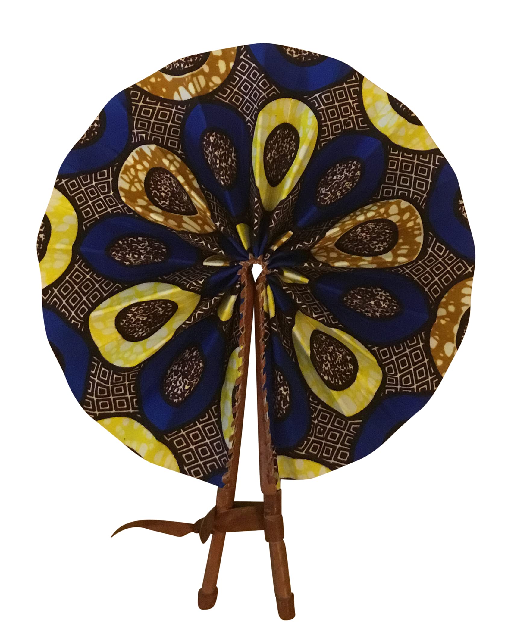 African Folding Hand Fan 5 Pack
