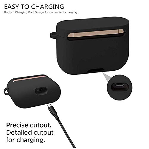 Ankersaila Case Compatible with Sony WF-1000XM3,Shock Drop Proof Soft Silicone Protections Case Cover (Black)