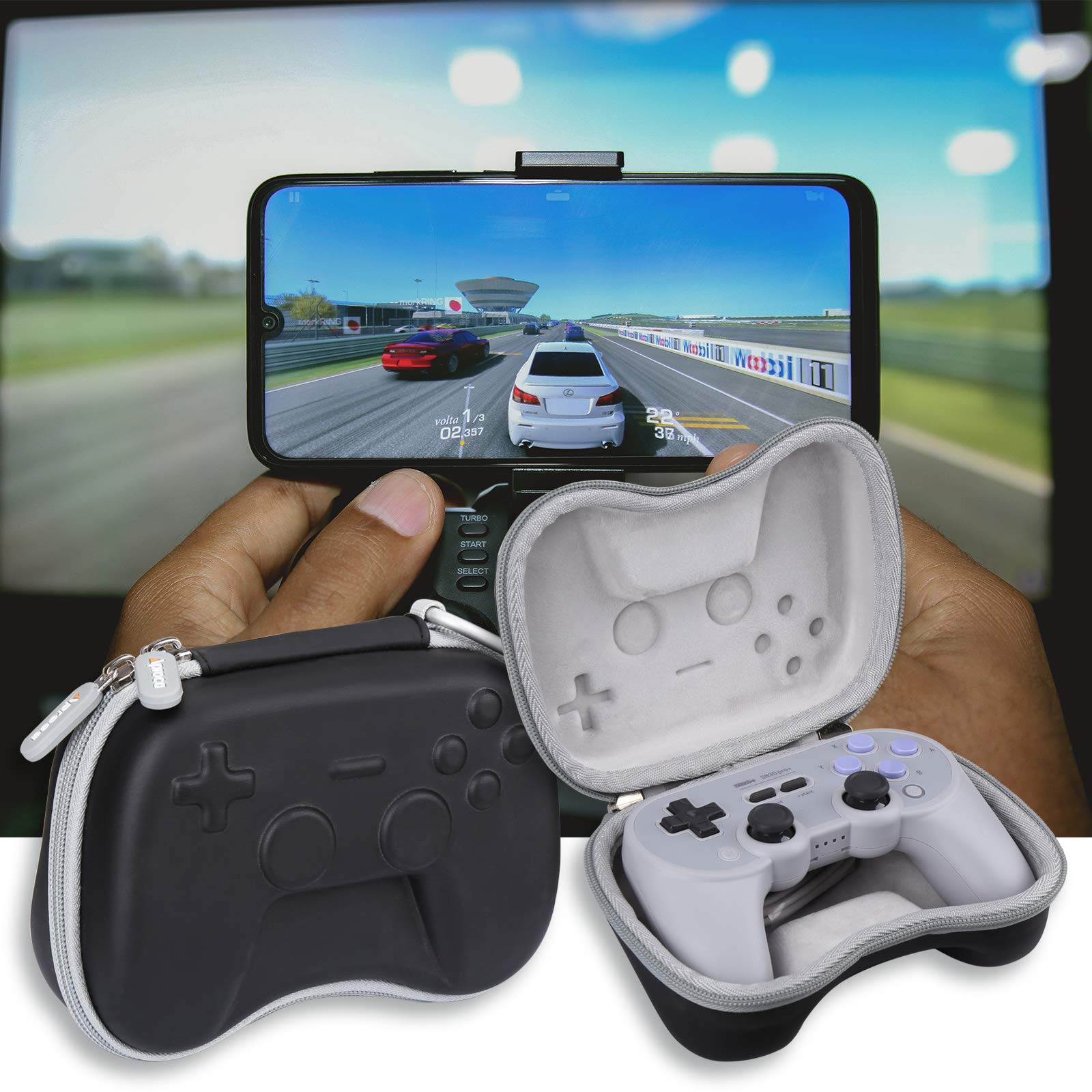 Aproca Hard Storage Travel Storage Case for 8Bitdo Sn30 Pro+ Bluetooth Gamepad Nintendo Switch