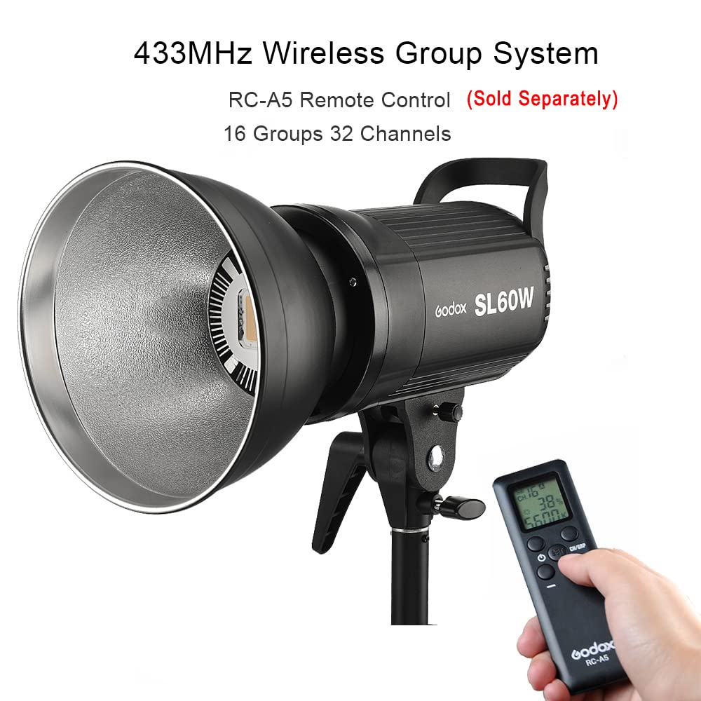 Godox SL-60W 60W 5600K Daylight Balanced LED Video Light Lamp Bowens Mount Studio Photography Lighting