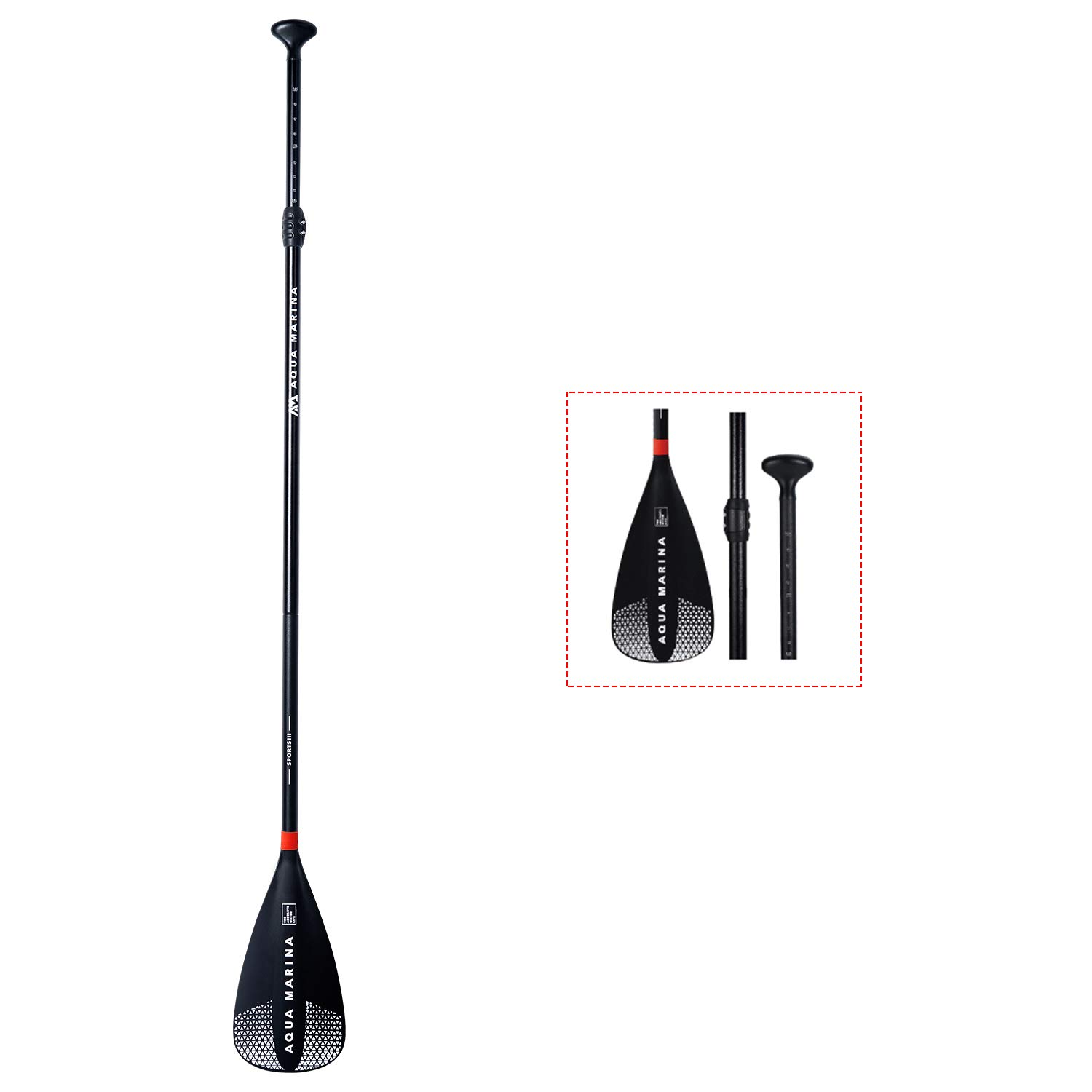 Aqua Marina Magma Inflatable Stand Up Paddle Board 10'10" (6" Thick) | Includes Double Action Pump, MAGIC Backpack, Slide-in Center Fin, Sports III Paddle, Safety Leash