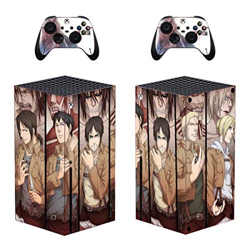 Attack Giant Man Stickers Decals Skin for X-box-One-Series X, Cover Protector Wrap Durable Full Set Protection Faceplate Console by KAJAL MANI