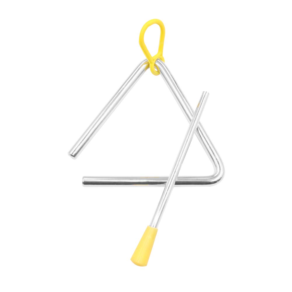 Elitee Hand Percussion 6 Inch Triangle Instrument with Striker, Pack of 2