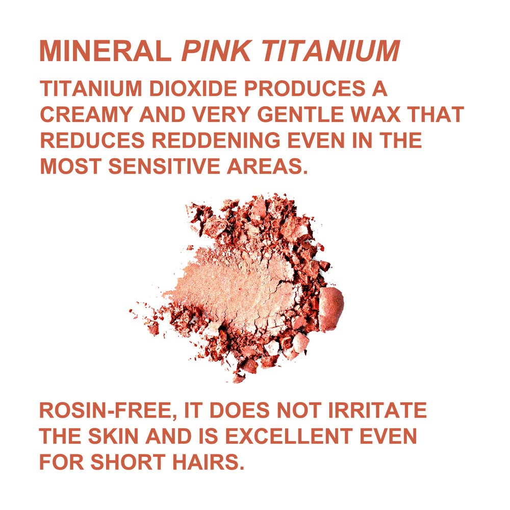 ROLL ON WAX, HAIR REMOVAL, MINERAL PINK TITANIUM 80 ML - PREMIUM/MADE IN ITALY