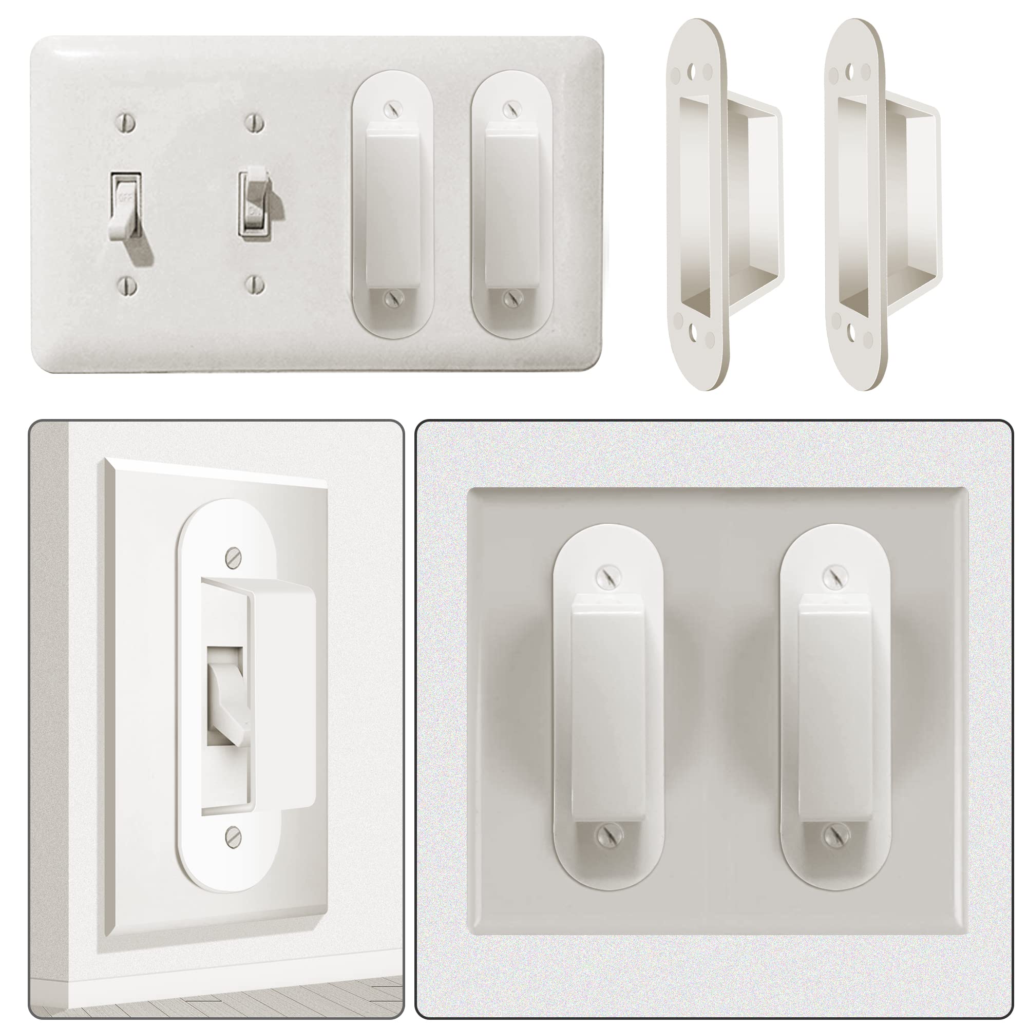 ChengFu Wall Switch Guards Plate Covers Child Safety Security Home Decor (4 Pack), White - Keeps Light On or Off Protects Your Lights or Circuits from Accidentally Being Turned On or Off