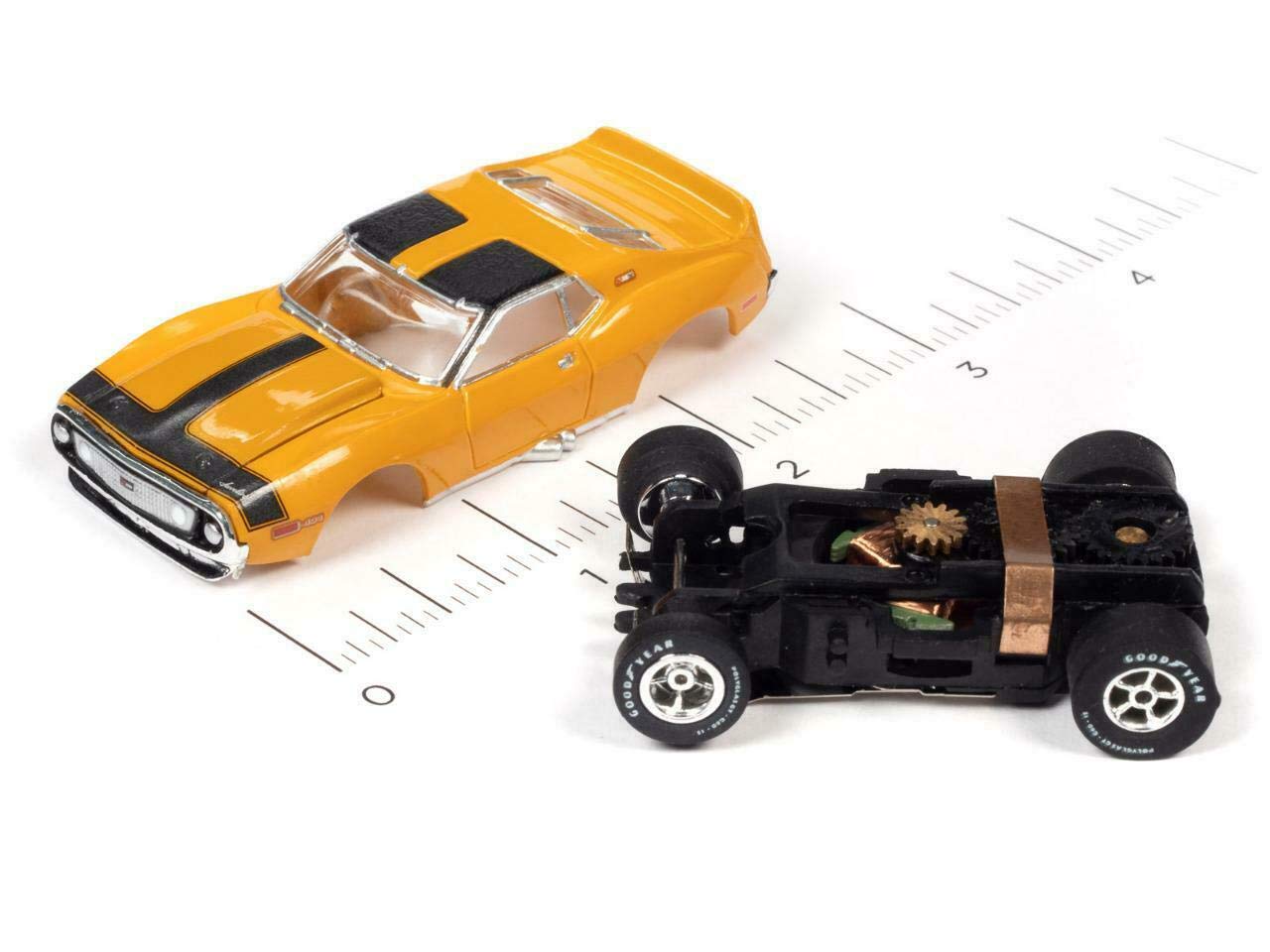 Auto World SC354-3O Xtraction 1971 AMC Javelin HO Scale Slot Car - Orange
