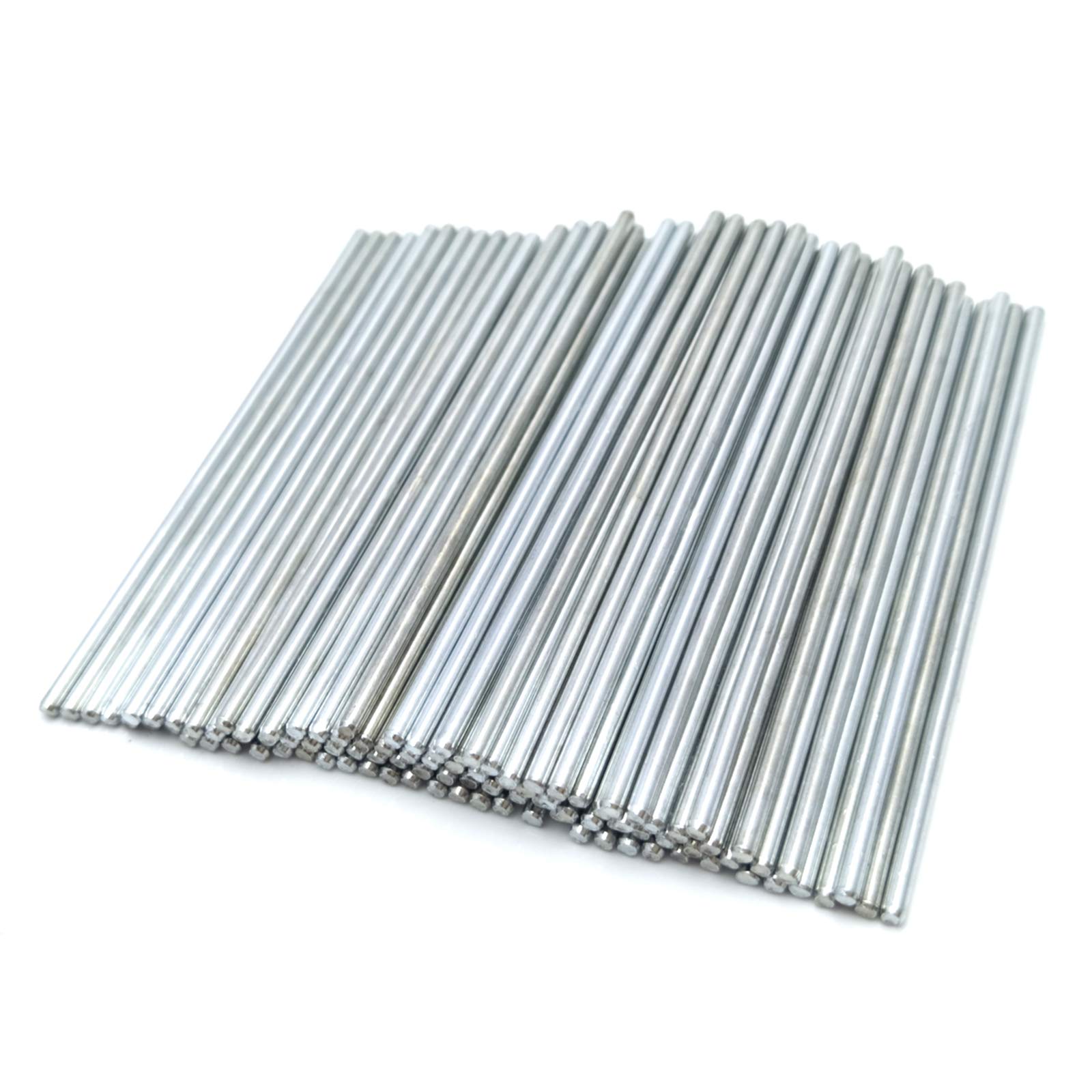 EUDAX 100Pcs STEM Toys Shaft Round Rod Axles for DIY Toy RC Car Boat Helicopter Model Part (2mmx70mm)