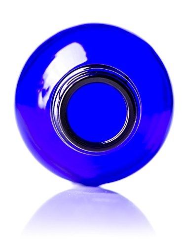 Cobalt Glass Bottles with Eye Droppers (1 oz, 12 pk) For Essential Oils, Colognes & Perfumes, Blank Labels Included