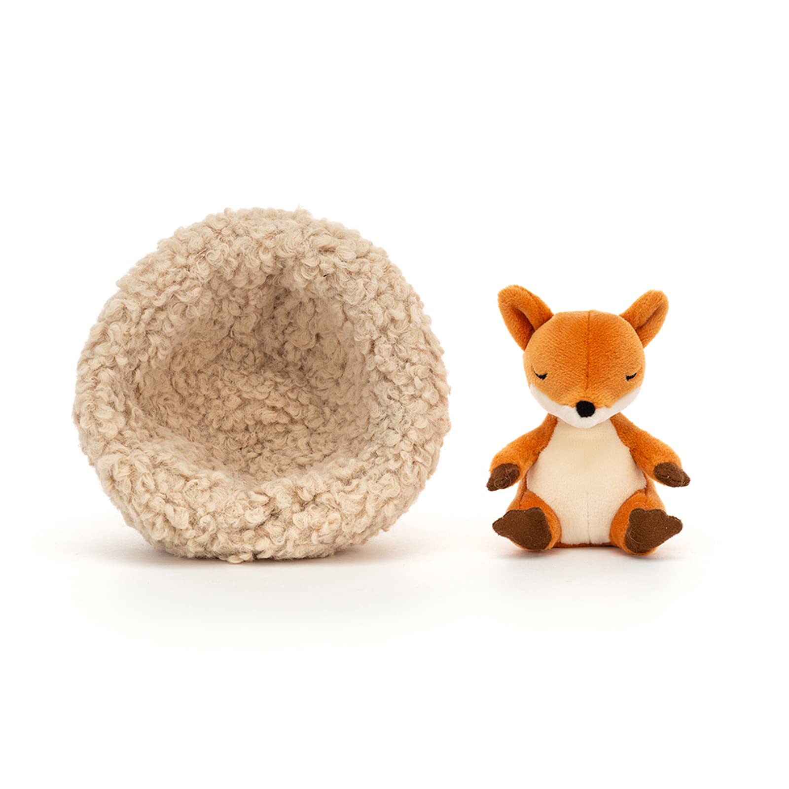 Jellycat Hibernating Fox Stuffed Animal, 5 inches | Woodland Plush Toy | Classic Children's Gift