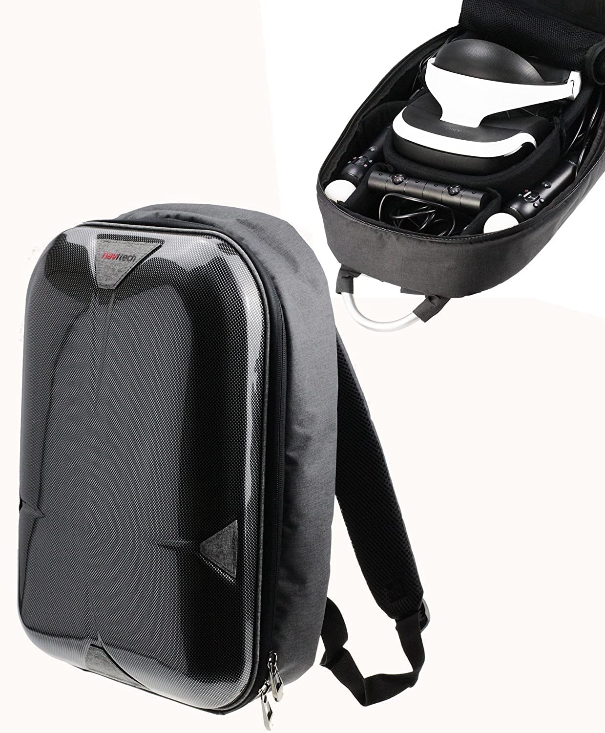 Navitech Rugged Grey VR Backpack Compatible with The Playstation VR2 Headset