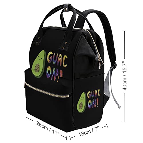 Avocado Guac On! Waterproof Mommy Bag Diaper Bag Backpack Multifunction Large Capacity Travel Bag