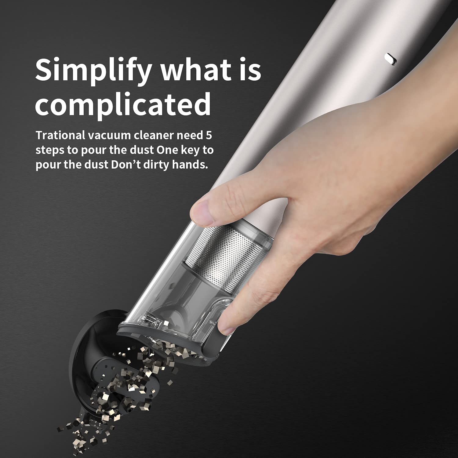 AutoBot Car Vacuum, VX 16,000Pa Handheld Vacuum Cleaner with Powerful Suction, Mini Hand Vacuum with 30 Mins Runtime & 100 ML Dustcup, Portable Hand Held Vacuum with Single Touch Empty
