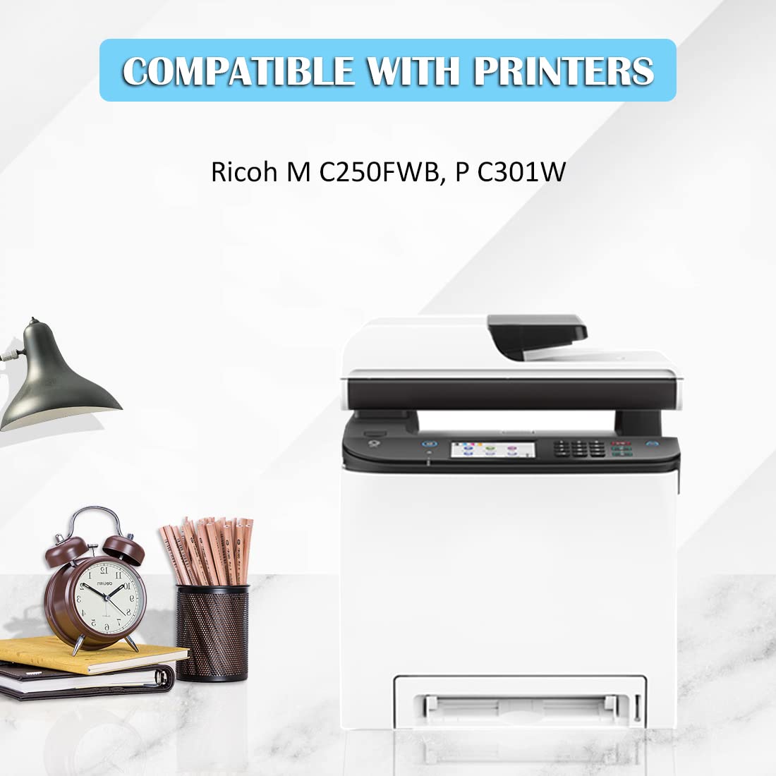 ASEKER Compatible M C250H Toner Cartridge 408336 for Ricoh M C250 C250FW C250FWB P C300 C300W C301 C301W Printer High Capacity 6900 Pages (Black x 1)