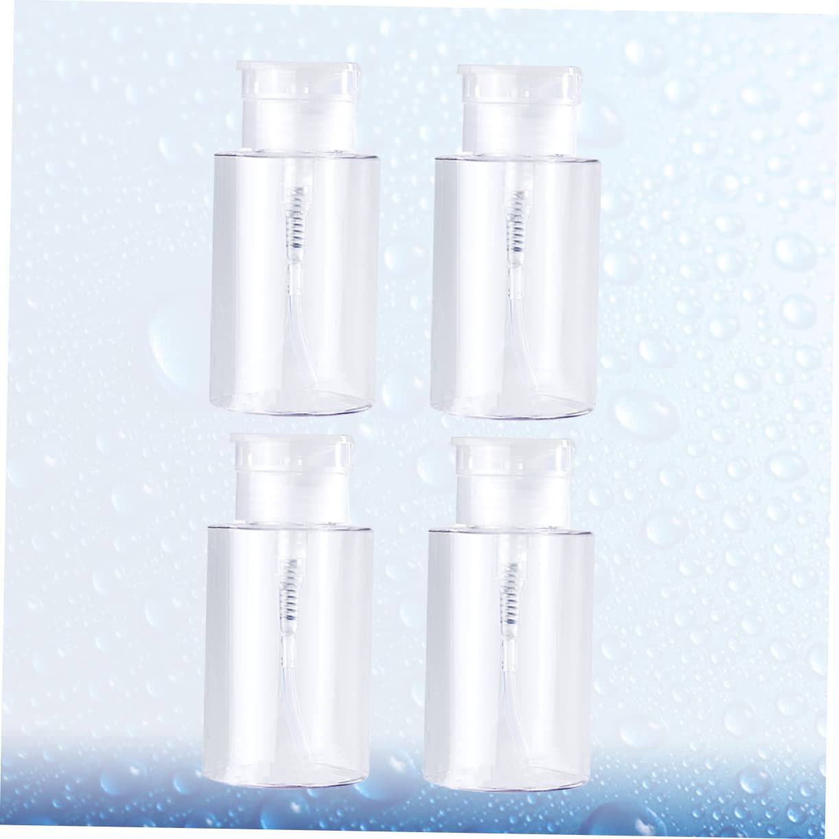 Beavorty 4Pcs Hand wash Dispenser Empty Pump Bottle Refillable Pump Dispenser Alcohol Pump Bottle Empty Dispenser Bottle Lotion Container Pump Empty Bottle Clear Pump Cosmetic Sample Travel