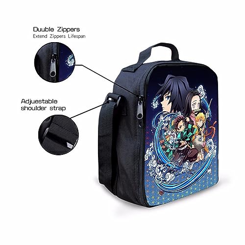 Anime Backpack Unisex 3D Printed Novelty Backpack Lunch Bag Pencil Case 3 Piece Backpack Set Travel Bag Daily Backpack A4-One Size