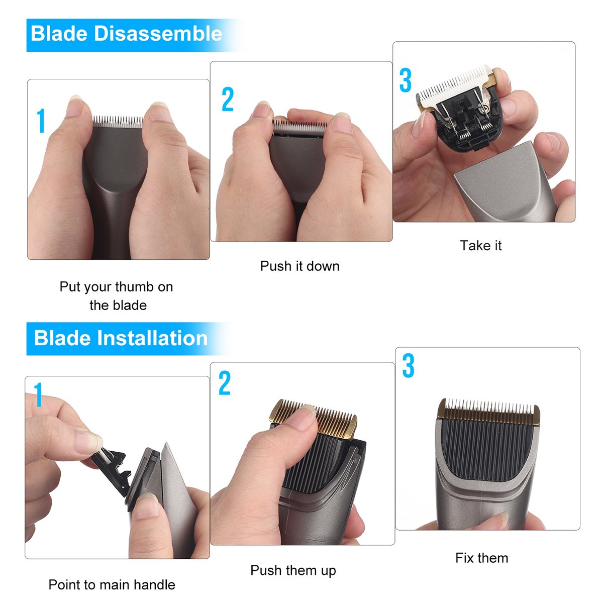 Sminiker Professional Hair Clippers Cordless Barber Shavers Rechargeable Hair Cutting Kit with 1 Hairdressing Cape 2 Scissors 9 Comb Guides