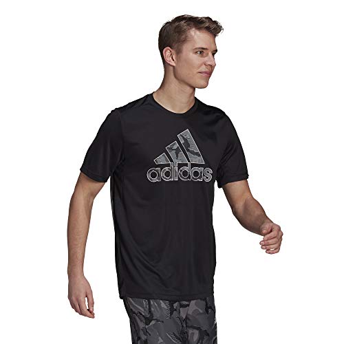adidas mens Camo Graphic Tee 2 Black Small