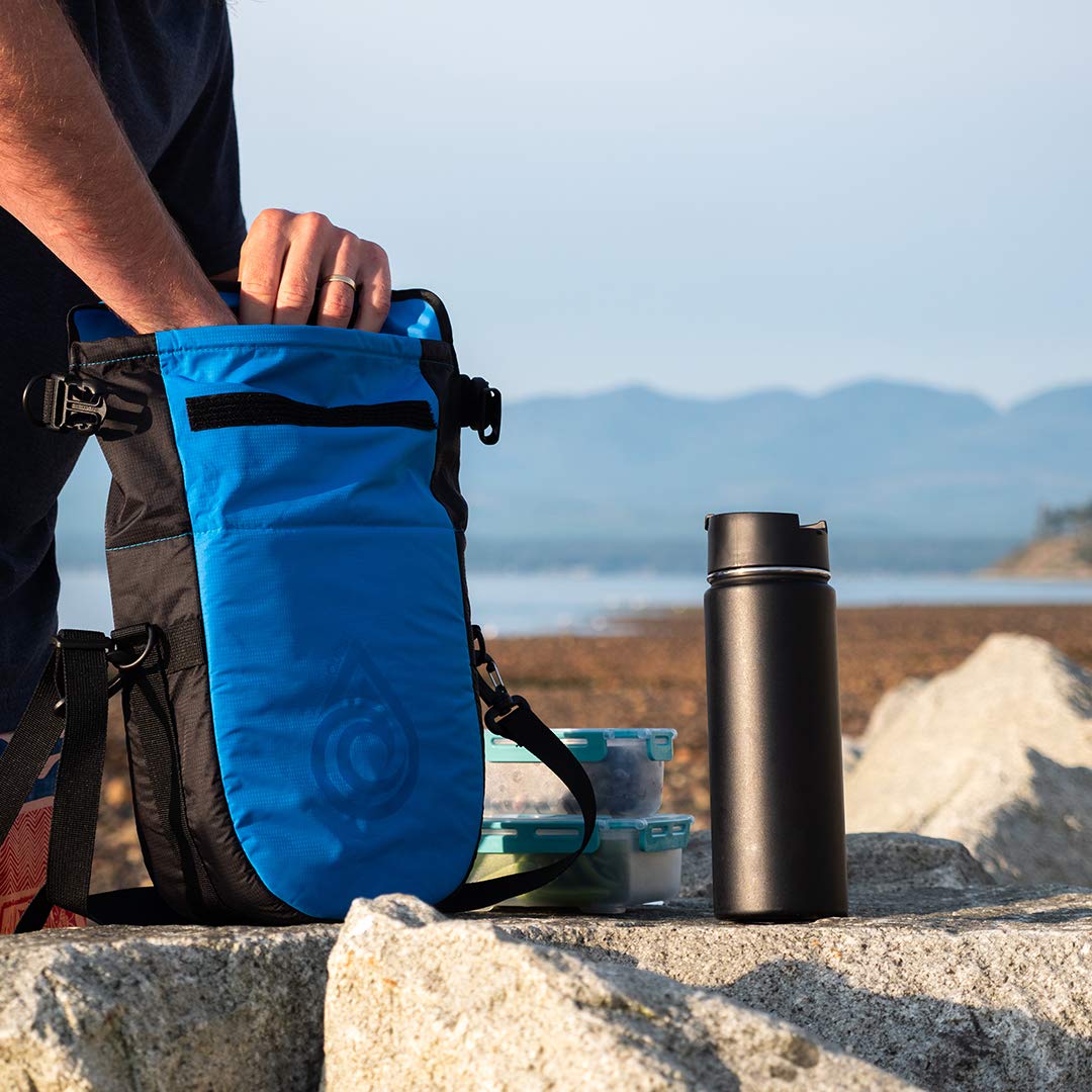 AquaQuest Ice Cave Padded Dry Bag - Waterproof Roll Top Cooler Bag - for Travel, Backpacking, Lunches - Black