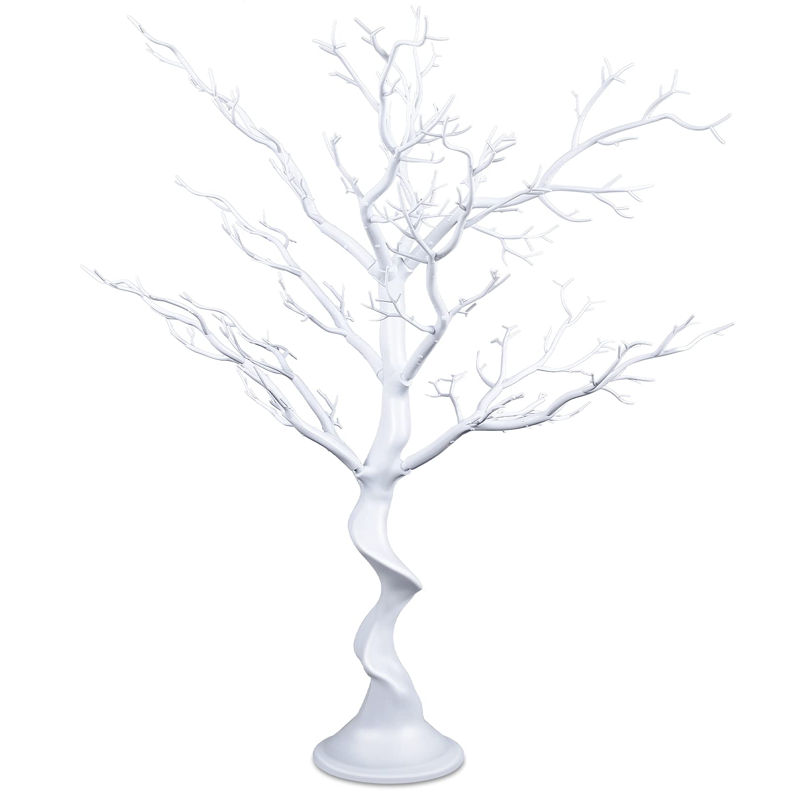Jetec Christmas Tree Branch Removable Artificial Tree Centerpiece Manzanita Tree Decorative Branch for Christmas Party Home Garden Indoor Outdoor Decoration, 30 Inch in Height(White)