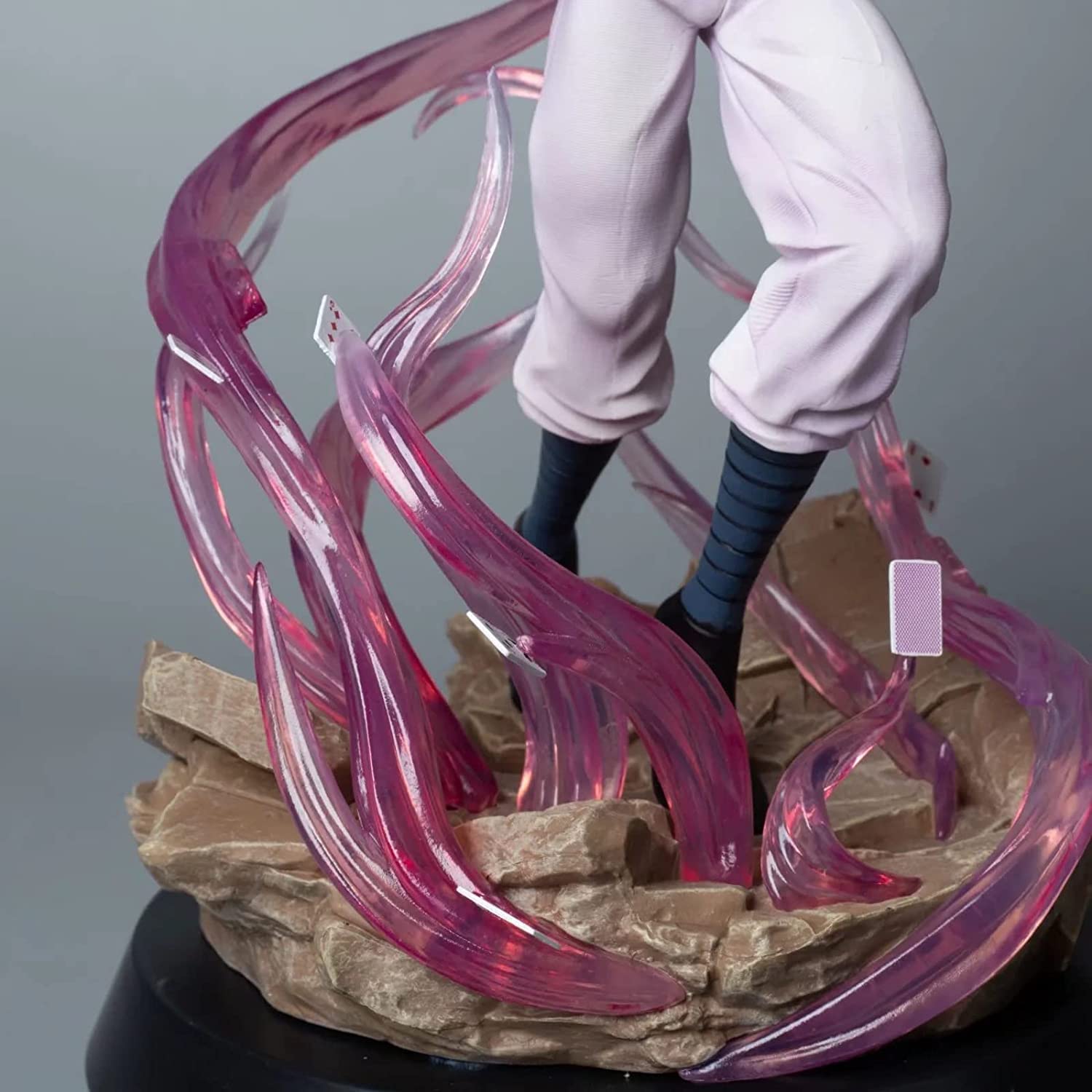 BeyondNice New Hunter×Hunter Hisoka Morow Handmade 32cm/12.6inch Hisoka Statue Anime Collection Figurine Doll Gifts (Replacement Head)