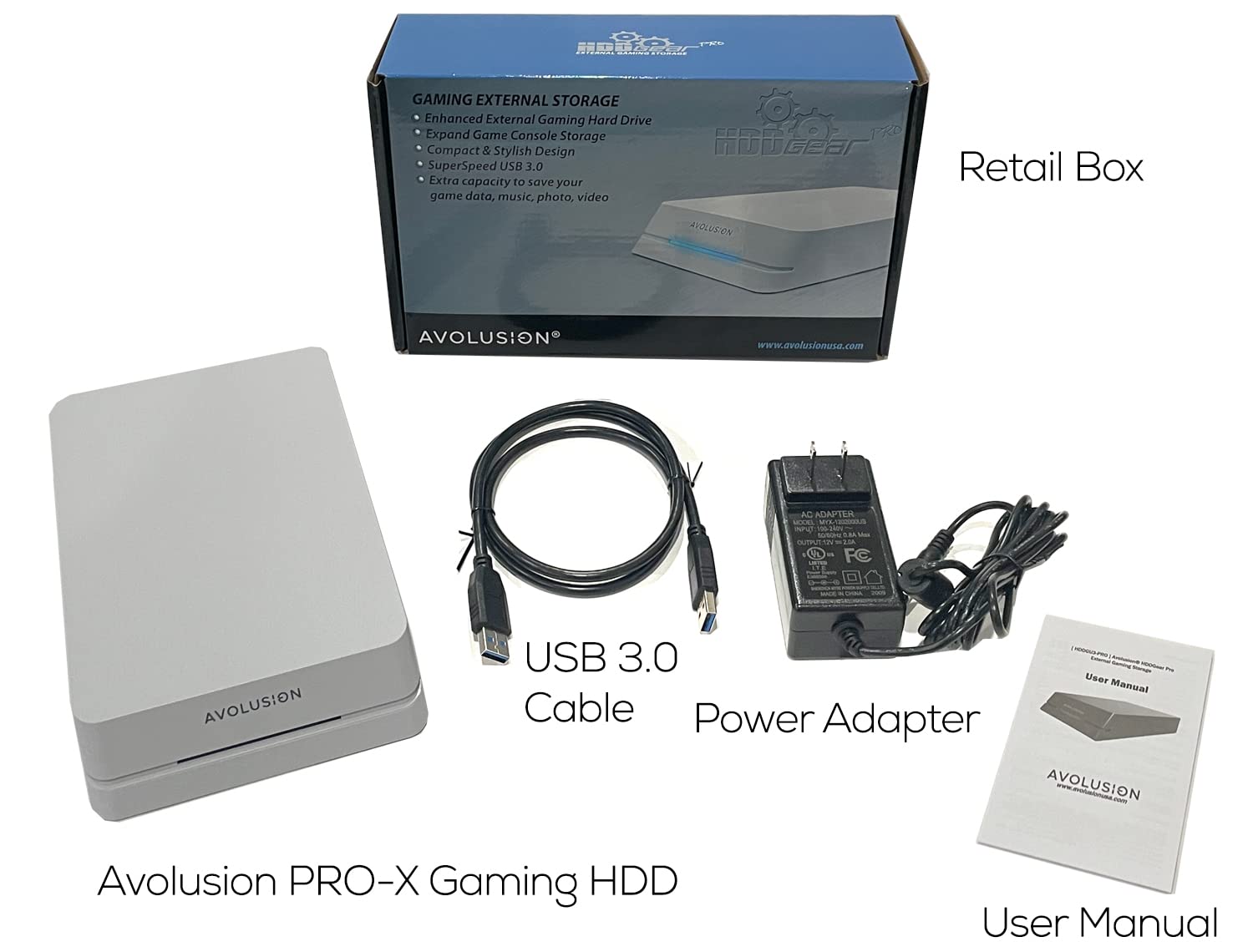 Avolusion HDDGear Pro 6TB 7200RPM USB 3.0 External Gaming Hard Drive (for PS5) White (Renewed)
