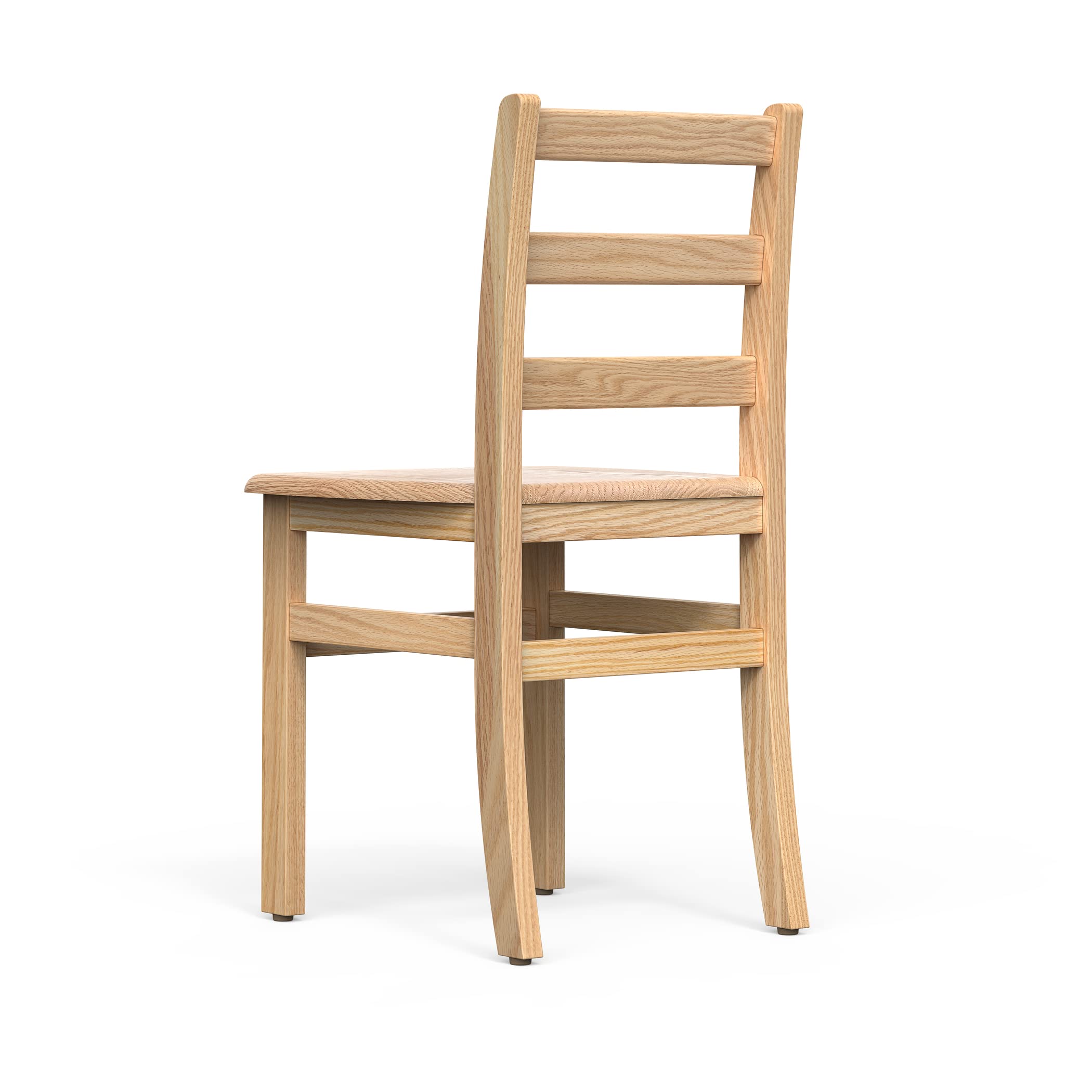 Foundations Little Scholars Ladderback Solid Hardwood Classroom Teacher Chair, Made in USA, Fully-Assembled, (18 Inch Seat Height, Ages 13+)