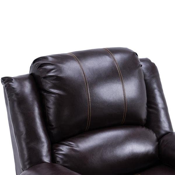 Angola AFLHYJK Electric Lift Function Recliner Massage Chair Dual Motor Dark Brown Comfortable&Durable Fabric PU Easy Adjustment